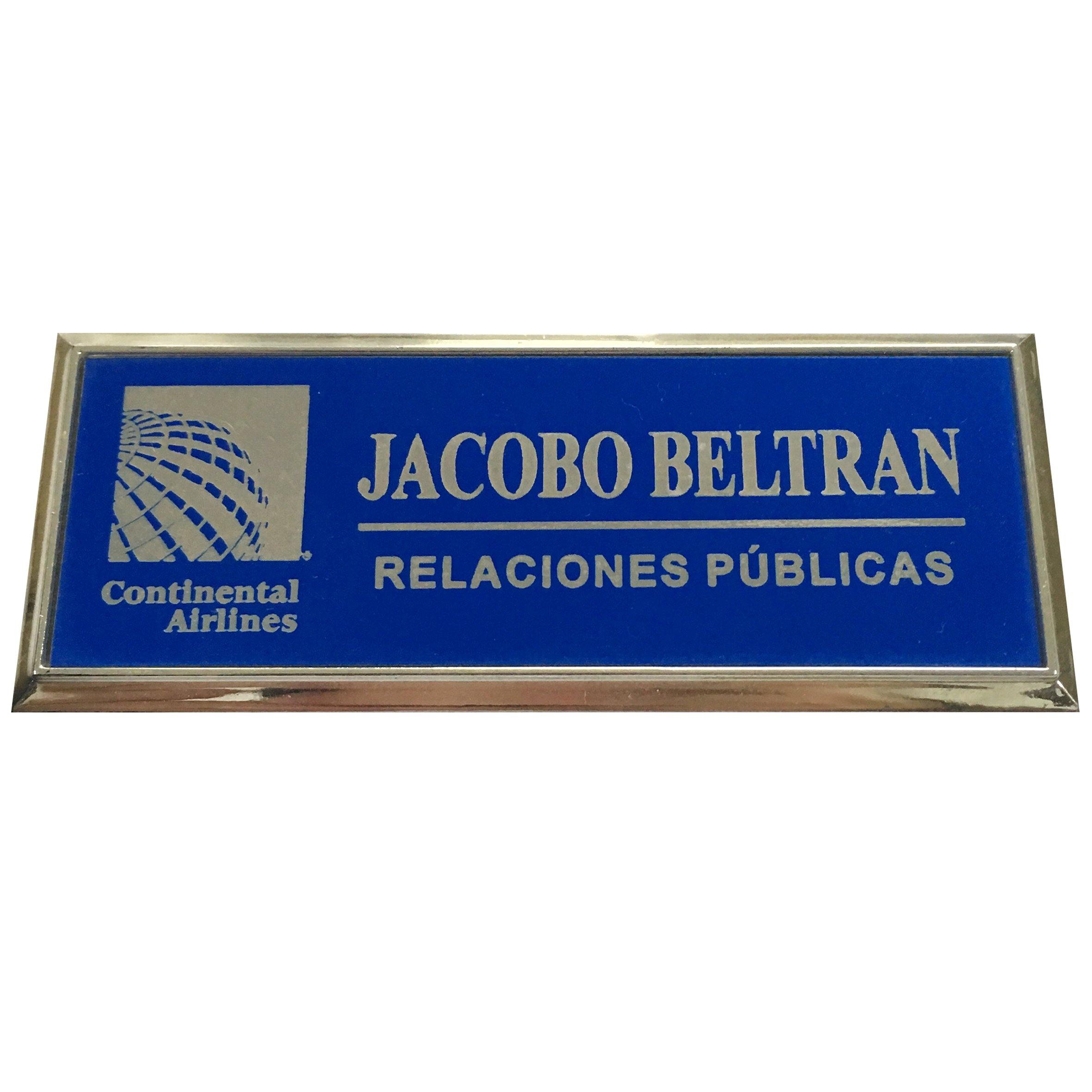 Gafete Pin Rectangular de Aluminio o Plástico | El Número UNO Gafetes